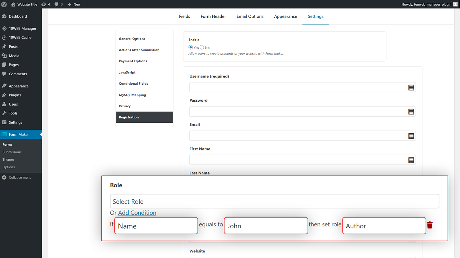 How To Create A Wordpress User Registration Form Fast 10web
