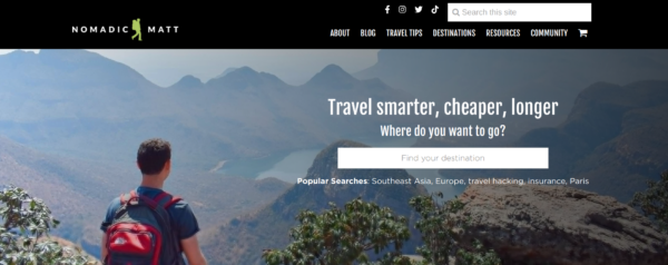 33 Easy and Beautiful Travel Blog Examples in 2023 - 10Web