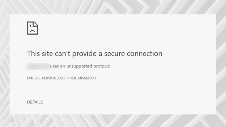Solucionar errores ERR_SSL_VERSION_OR_CIPHER_MISMATCH - 10Web