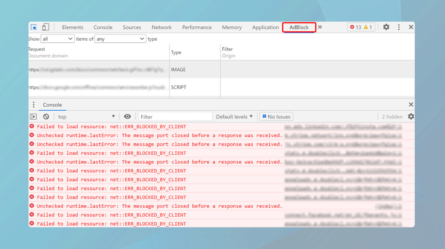 Blocked Resources: net::ERR_BLOCKED_BY_CLIENT Fix