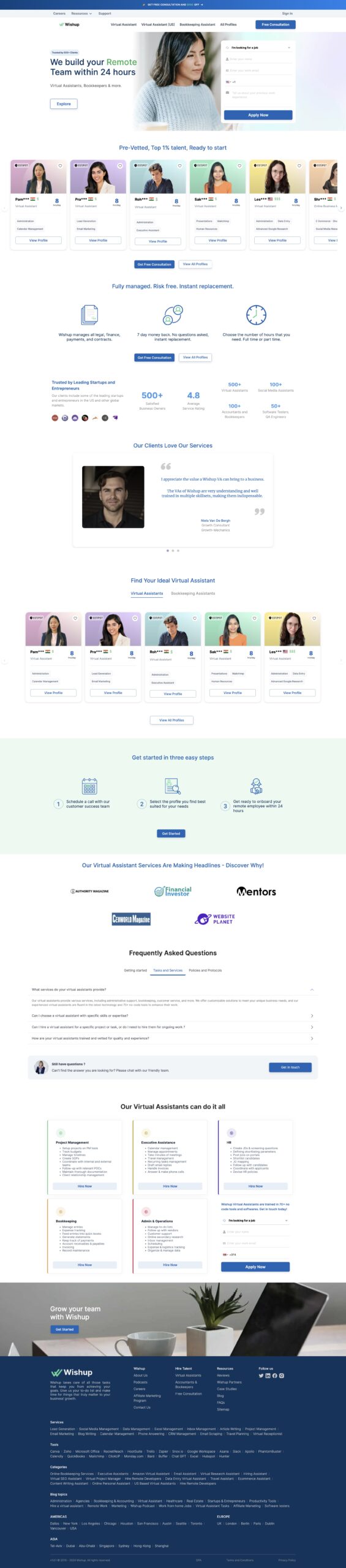 24 Virtual Assistant Websites to Inspire Yours in 2024 - 10Web
