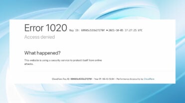 [Quick Fix] Cloudflare Error Code 1020