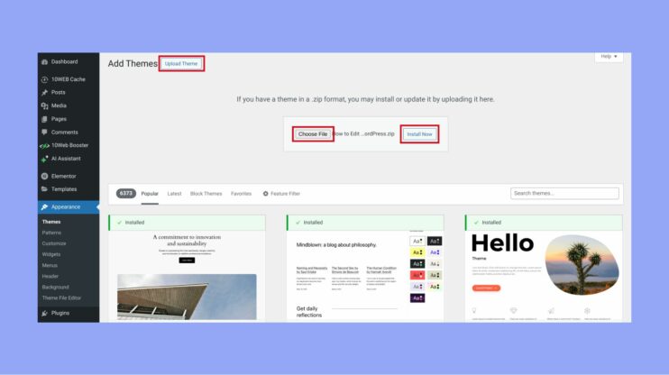 How to Install a WordPress Theme - 10Web