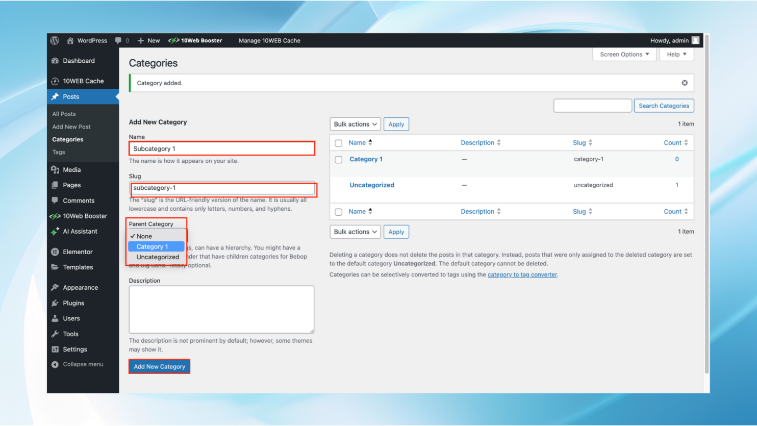 How to Add Categories in WordPress - 10Web