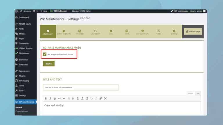 How to Put WordPress in Maintenance Mode: Quick Setup Guide - 10Web