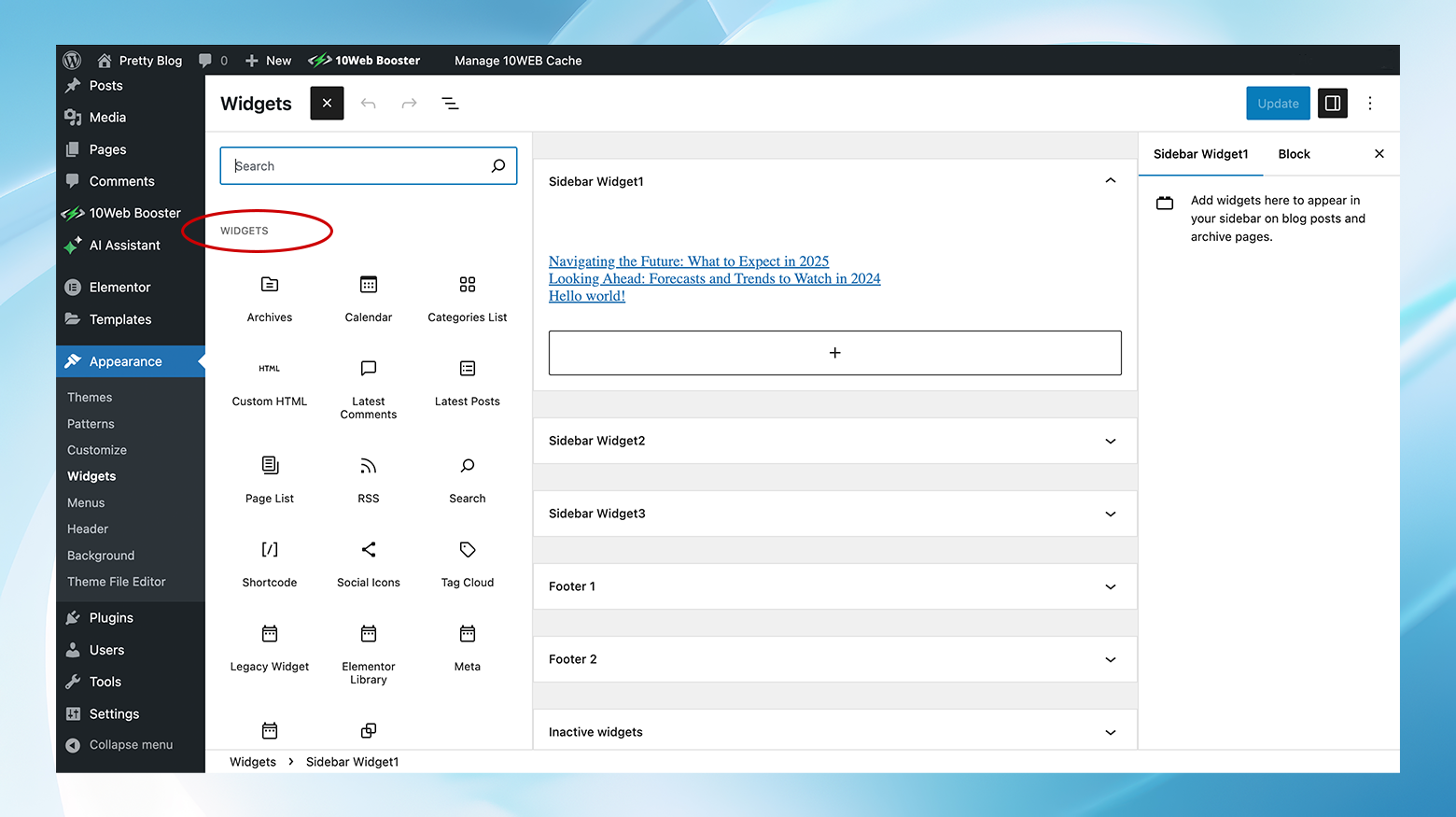How to Add a Sidebar in WordPress - 10Web