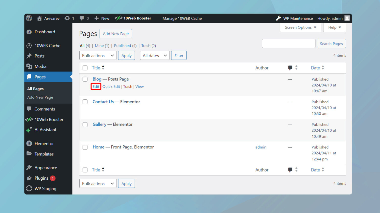 How to Change Front Page in WordPress - 10Web