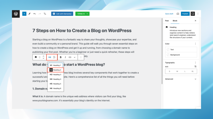 How to Create a Blog on WordPress: 7 Basic Steps - 10Web