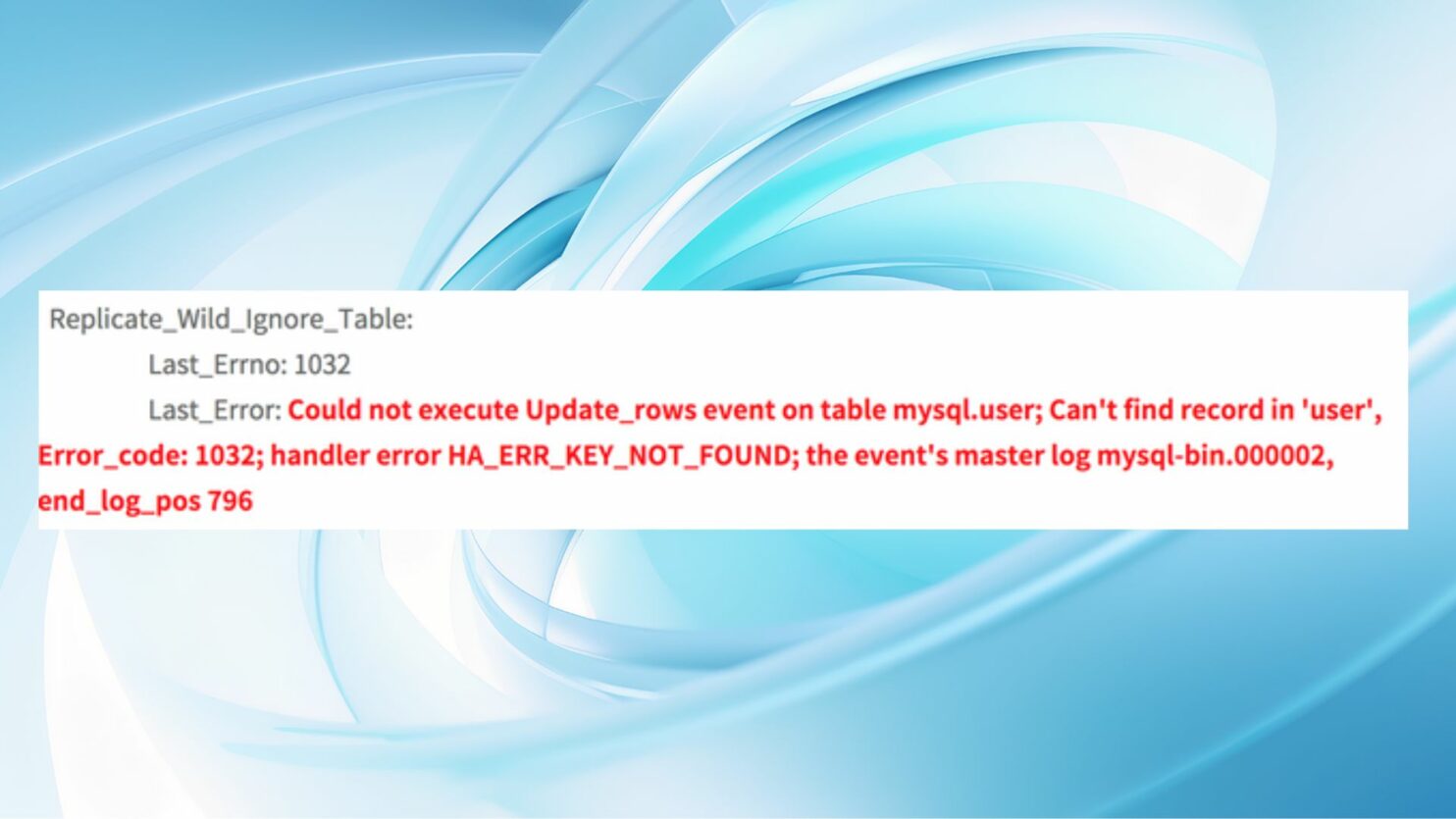 How to Fix MySQL Error 1032 in Simple Steps