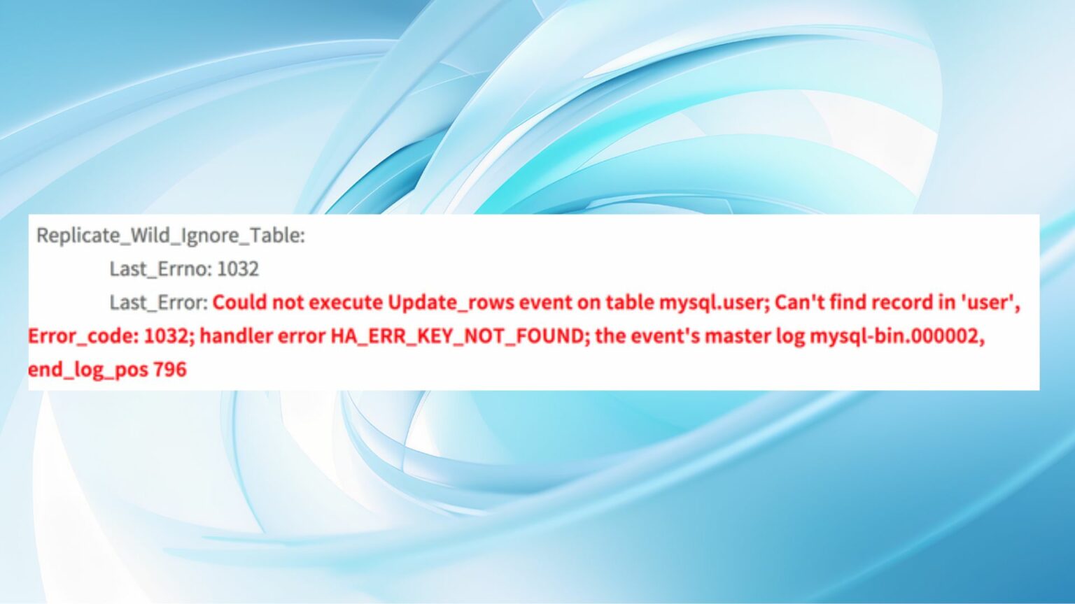 How to Fix MySQL Error 1032 in Simple Steps