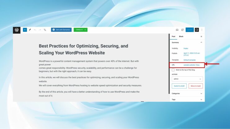 How to Change Permalink in WordPress - 10Web