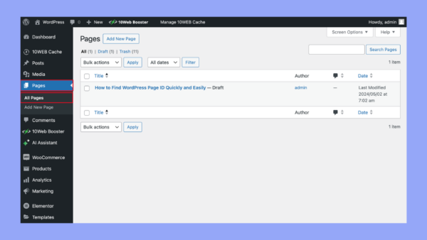 How to Find WordPress Page ID Quickly and Easily - 10Web