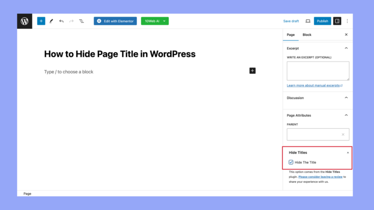 5 Methods on How to Hide Page Title in WordPress - 10Web