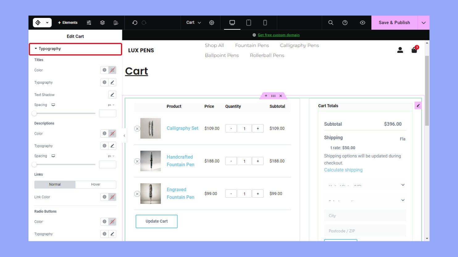 How to Edit WooCommerce Cart Page With Elementor - 10Web