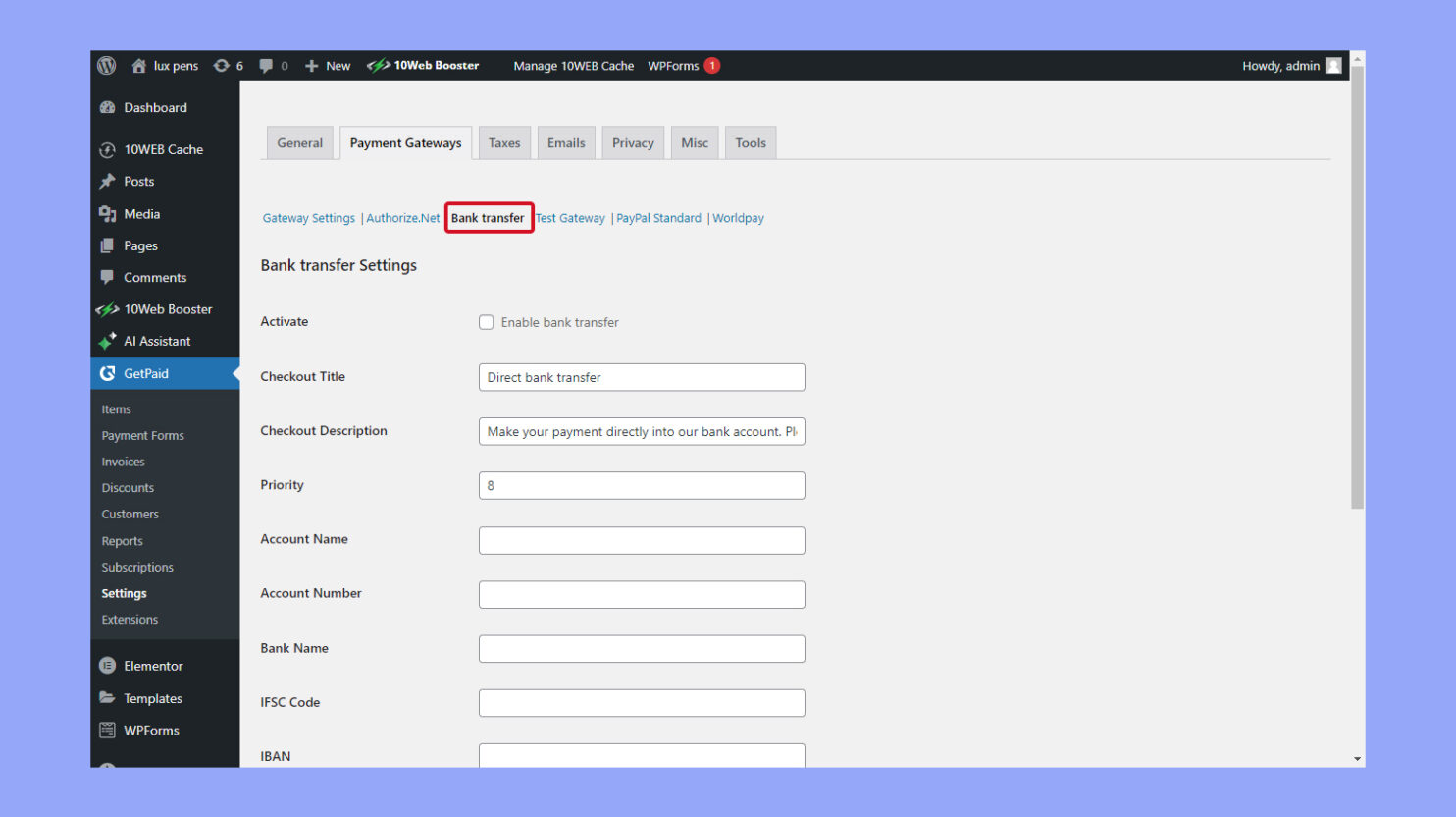 Integrate Payment Gateway In Wordpress Without Woocommerce