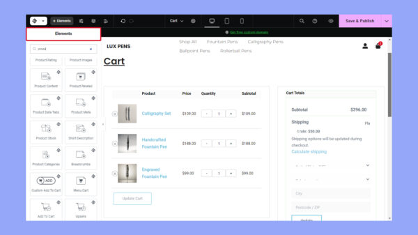 How to Edit WooCommerce Cart Page With Elementor - 10Web