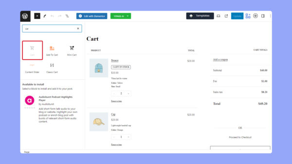 How to Edit the WooCommerce Cart Page - 10Web