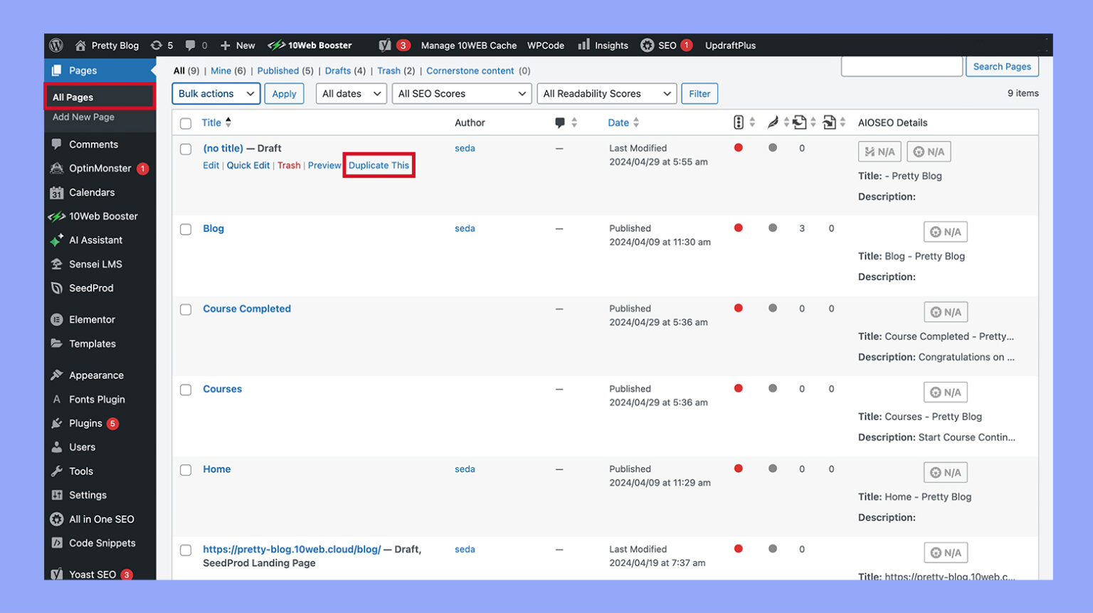 How to Duplicate a Page in WordPress - 10Web