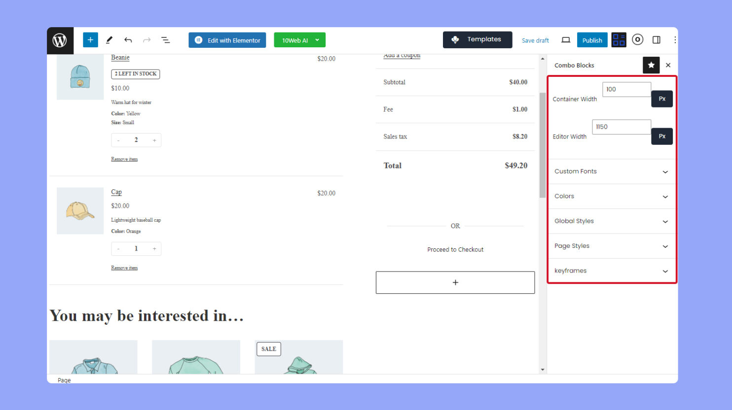 How to Edit the WooCommerce Cart Page - 10Web