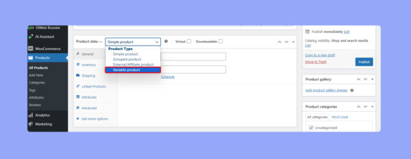 How to Add a Variable Product in WooCommerce - 10Web