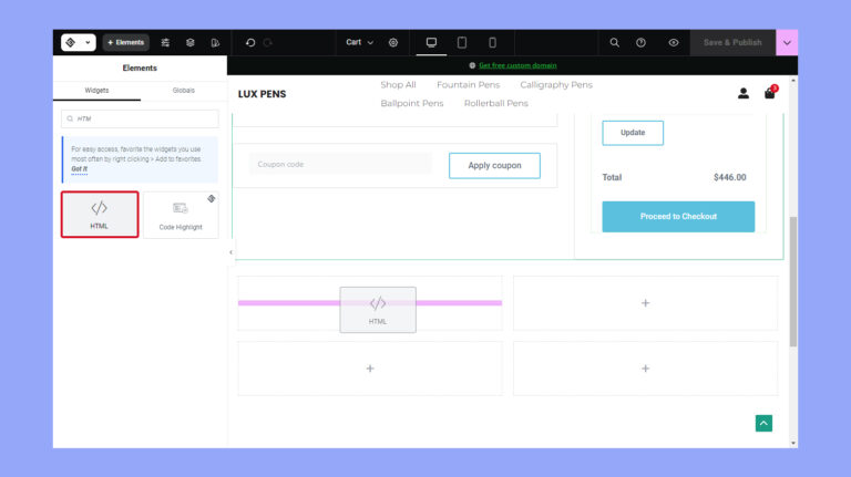 How to Edit WooCommerce Cart Page With Elementor - 10Web