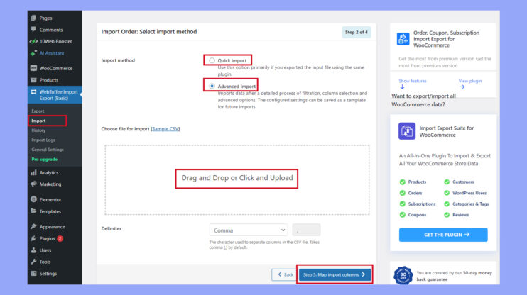 How to Import WooCommerce Orders - 10Web
