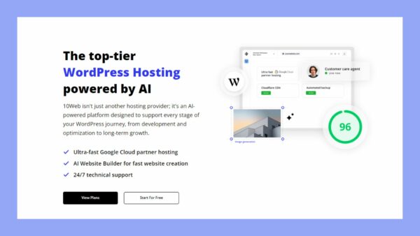 Top WordPress Hosting for Small Businesses | 10Web