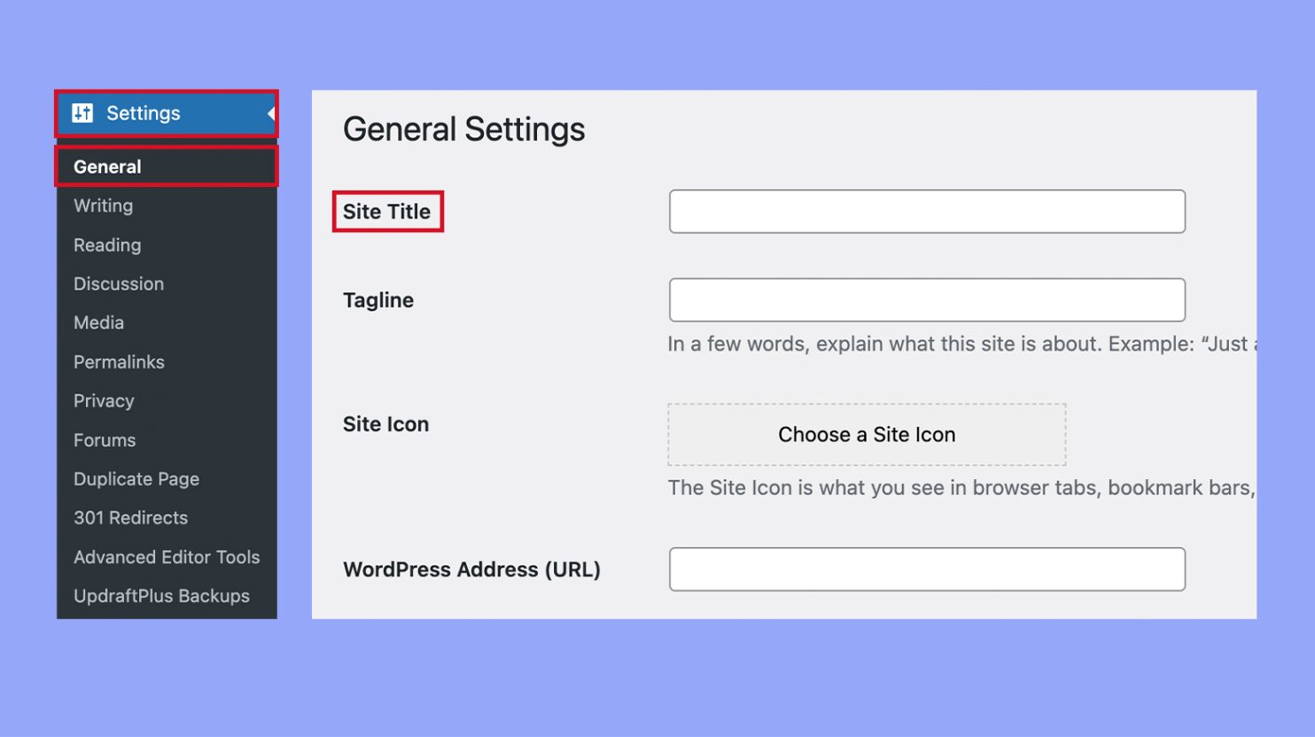 What is Site Title in WordPress - 10Web