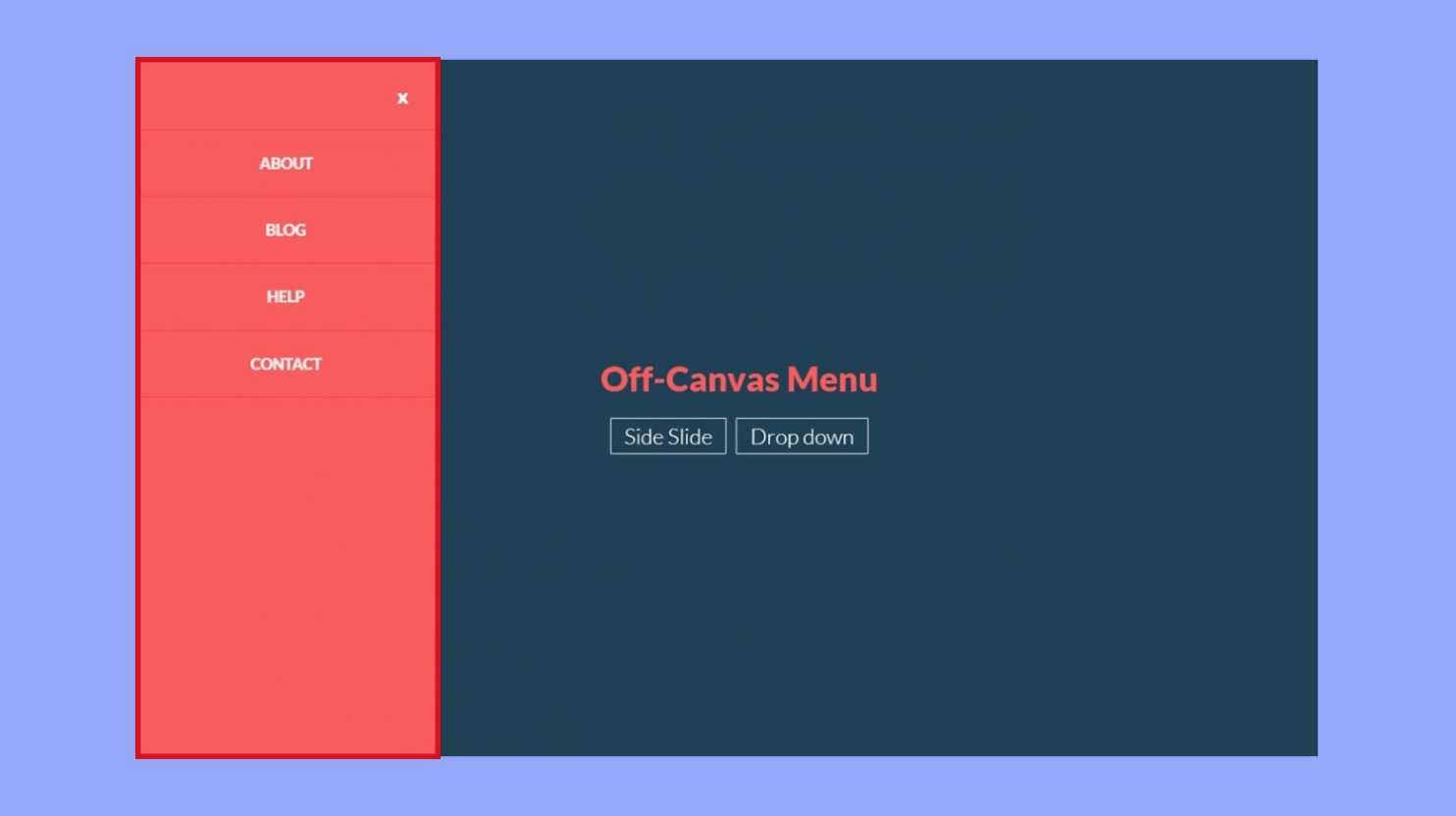 What is Off-Canvas Menu WordPress - 10Web