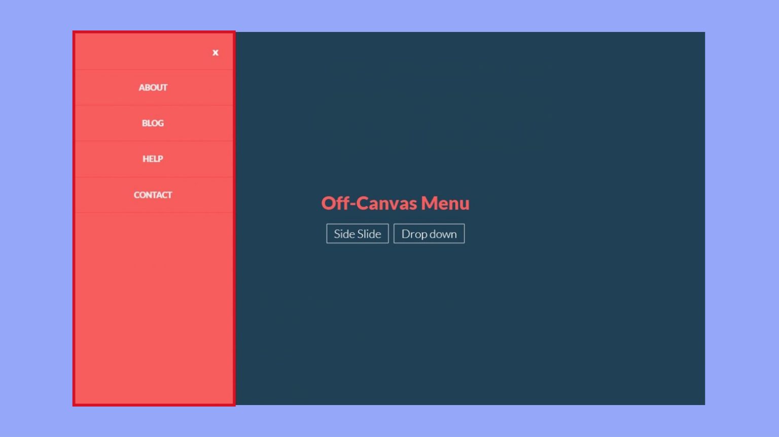 What is Off-Canvas Menu WordPress - 10Web