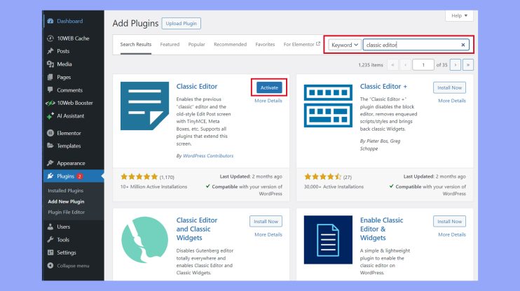 What is Classic Editor in WordPress - 10Web