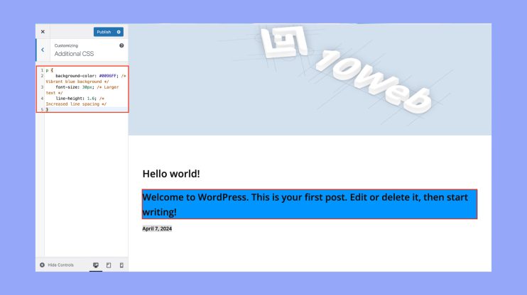 What is Class in WordPress - 10Web