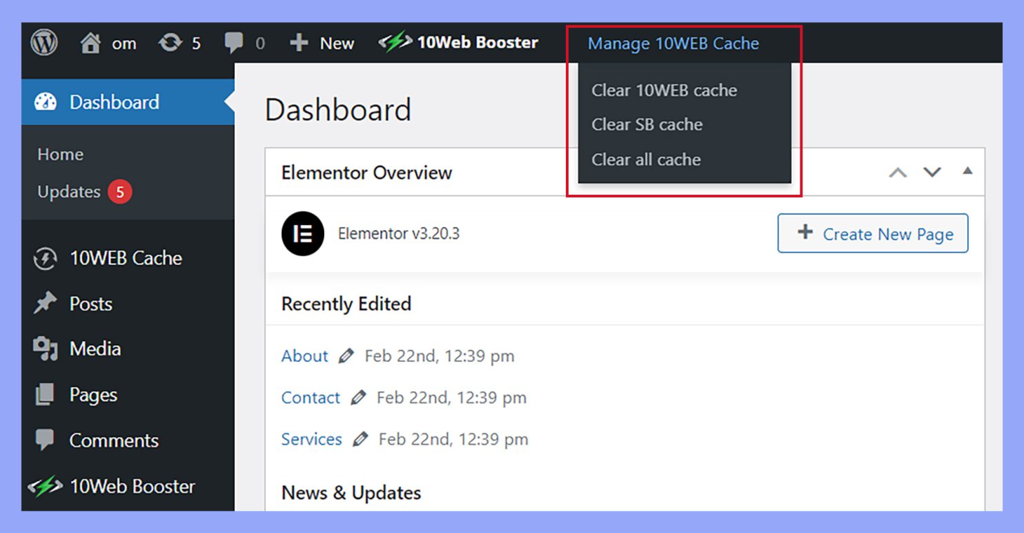 What is Purge Cache in WordPres - 10Web