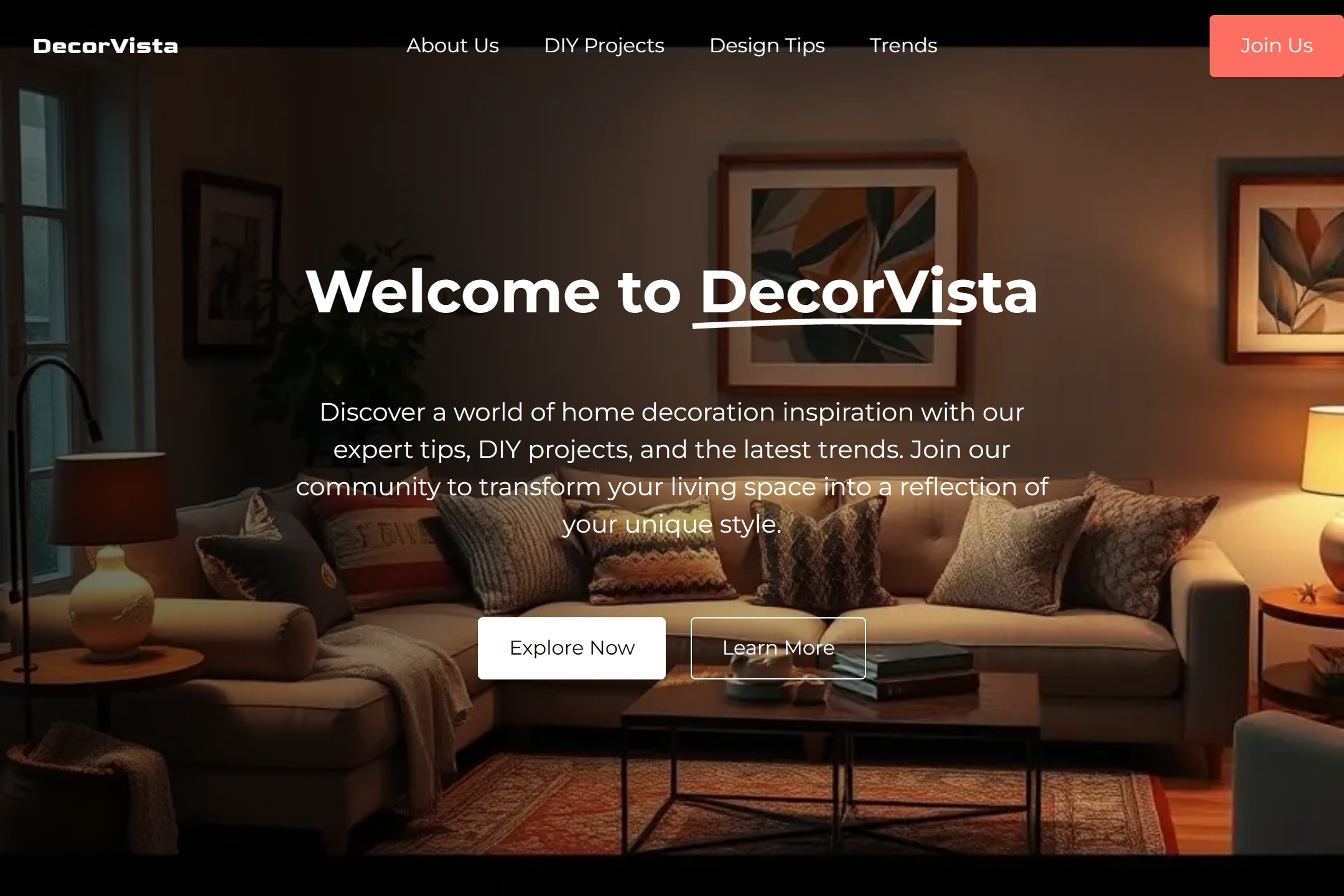 Best Home Decoration Blog Website Template