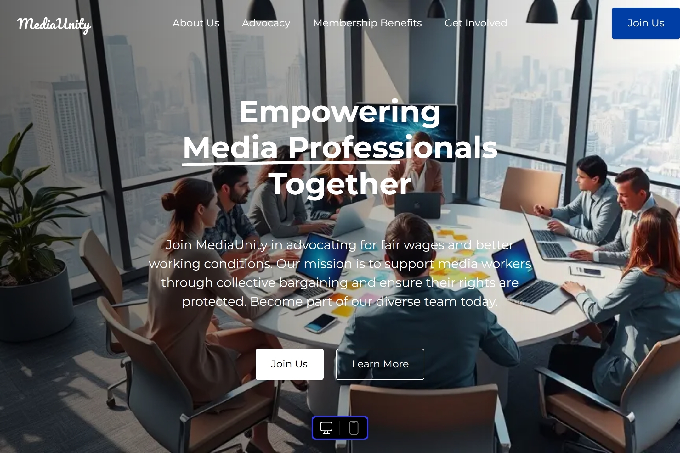 Best Media Labor Union Website Template