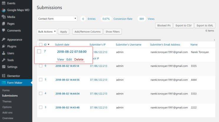 How to Manage Form Submissions – 10Web Help Center