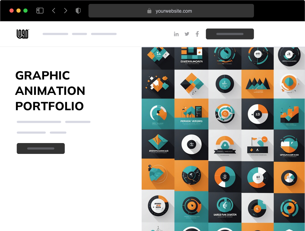 AI Graphic Animation Portfolio Website Builder