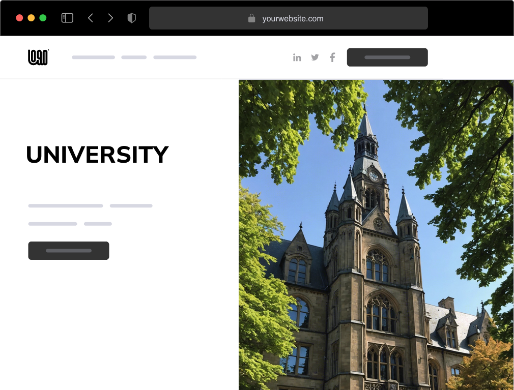 AI University Website Builder – Create, Customize, Succeed